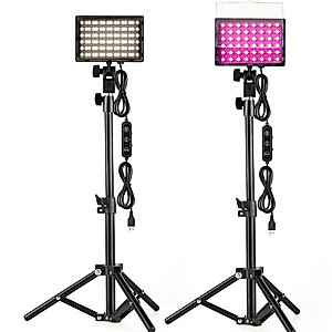 RGB Photography Lighting,USB Powered 2600K-6000K LED Tabletop Light with Stand, for Zoom Calls Video Conference Webcam Meeting Tiktok Game Streaming YouTube Photo Video Studio Shooting （2 Packs