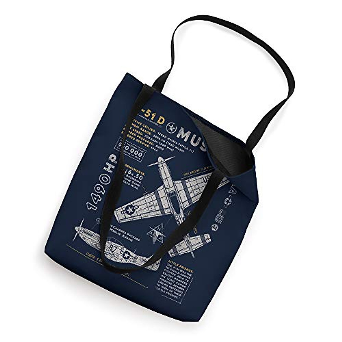 P-51 Mustang | North American Aviation Vintage Fighter Plane Tote Bag