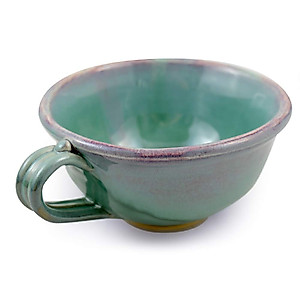 Modern Artisans American Made Orchid Green Pottery Collection: 20-oz Chowder/Soup Mug