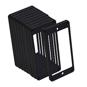 lovermusic Lovermusic Black ABS Electric Guitar Neck and Bridge Flat Humbucker Pickup Mounting Rings Frames Pack of 10