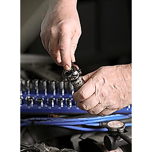 ARES 42022 – 3/8-Inch Drive 100-Tooth Swivel Head Ratchet - 270 Degree Swivel Action - Comfort Grip TPR Handle - Quick-Release Head Design – Chrome Vanadium Steel Construction – Mirror Polish Finish