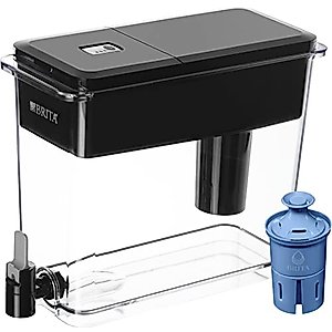 Brita XL Water Filter Dispenser for Tap and Drinking Water with 1 Elite Filter, Reduces 99% Of Lead, Lasts 6 Months, 18-Cup Capacity, BPA Free, Black