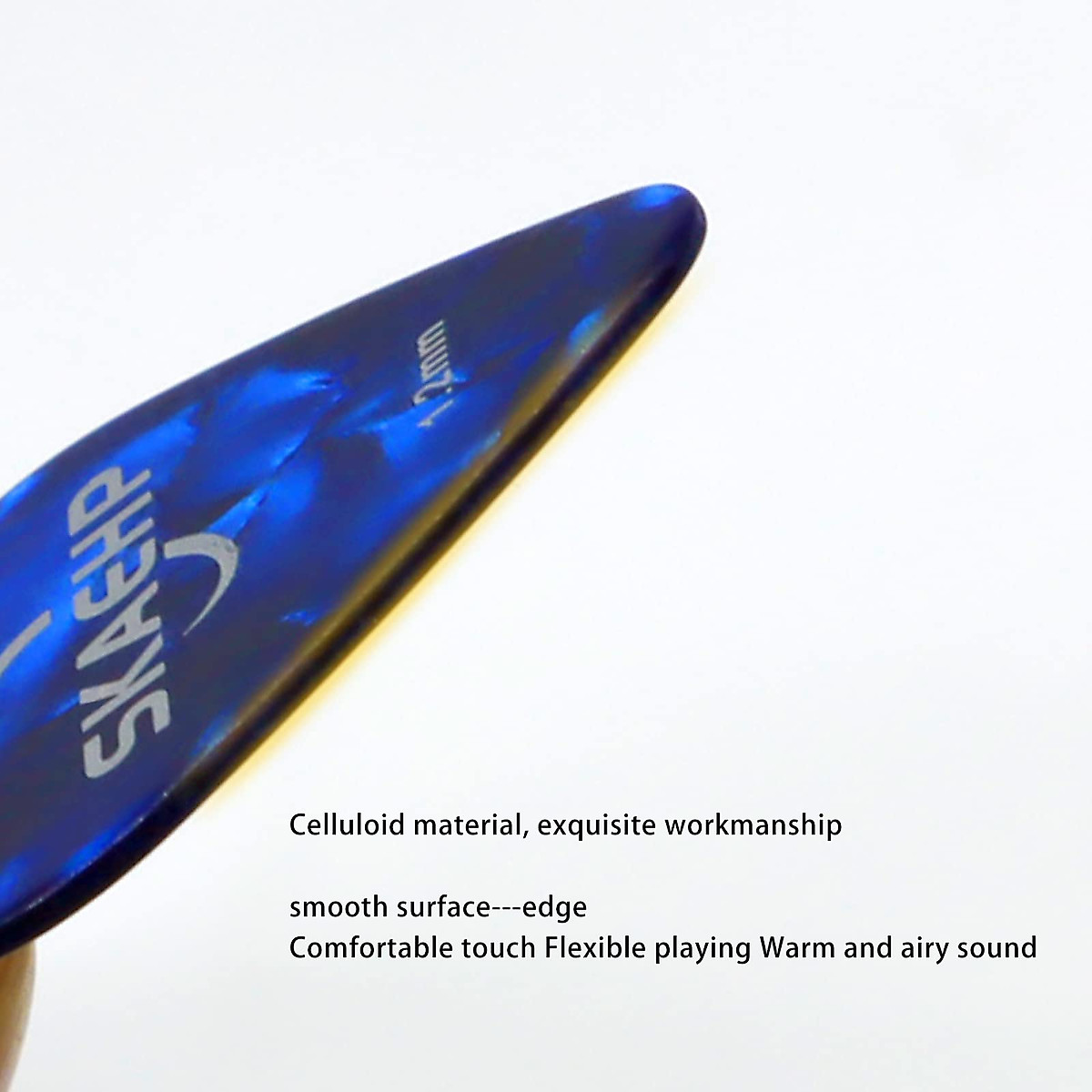 SKAEHP Celluloid Guitar Picks 20 Pack With Guitar Pick Box, 4 Thickness, Thin, Medium, Heavy & Extra Heavy, apply to Acoustic Guitar Electric Guitar Bass and Ukulele Guitar Picks（Christmas gift）