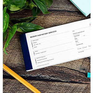 National Notary Association Notary Receipt Book – includes 50 Two-Part Carbonless Receipt Forms – Compact Receipt Book for Notaries – 8-5/8" W x 3-11/16"