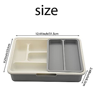 Cutlery Drawer Expandable Adjustable Utensil Drawer for Kitchen Utensil Organizer Multi-Purpose for Kitchen