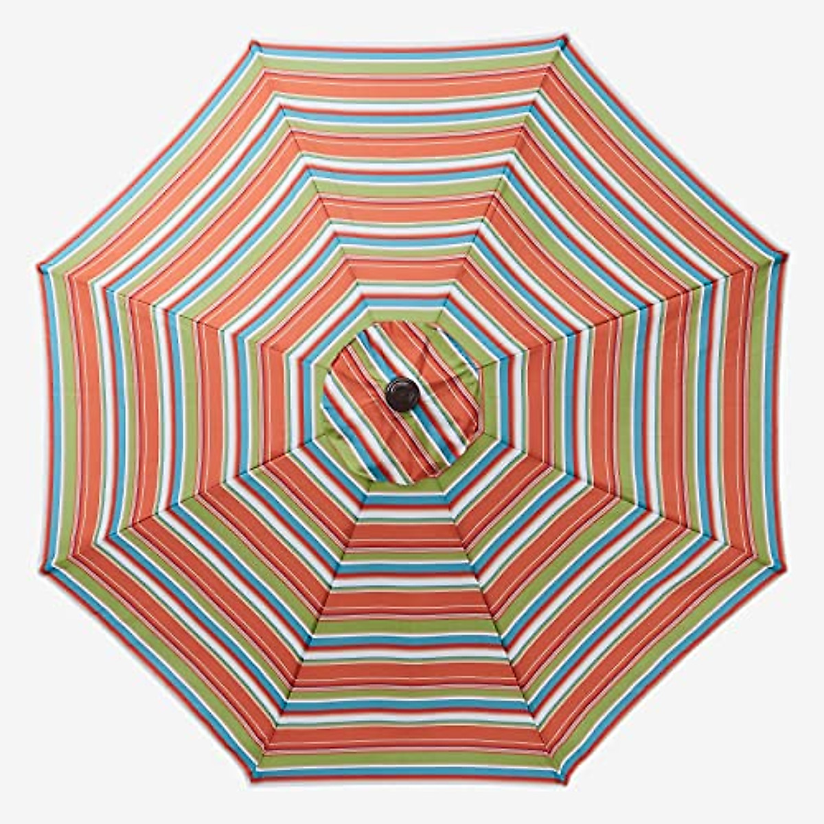 BrylaneHome 9' Tilt-And-Crank Umbrella 9 Foot Heavy Duty Fade-Resistant Tilting Shade, Covert Breeze Multicolored