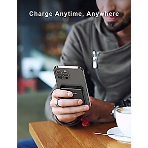 6000mah Ultra Slim Built in Cables Power Bank, Card Size Built in USB C Cords Battery Pack Portable Charger for phones, 3 Output External Battery Pack Compatible with iPhone, Samsung and Heated Vest