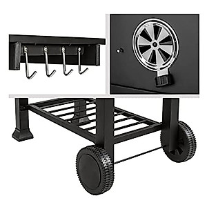 Grill Barbecue Picnic Grills Kebab Stove Charcoal Oven with Waterproof Black Bbq Grills for Yard Garden Outdoor