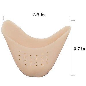2 Pairs Toe Cap Tip Protector Ballet Pointe Pads Silicone Gel Toe Protectors with Breathable Hole for Shoes Covers Toe Caps Metatarsal Pads Cushion