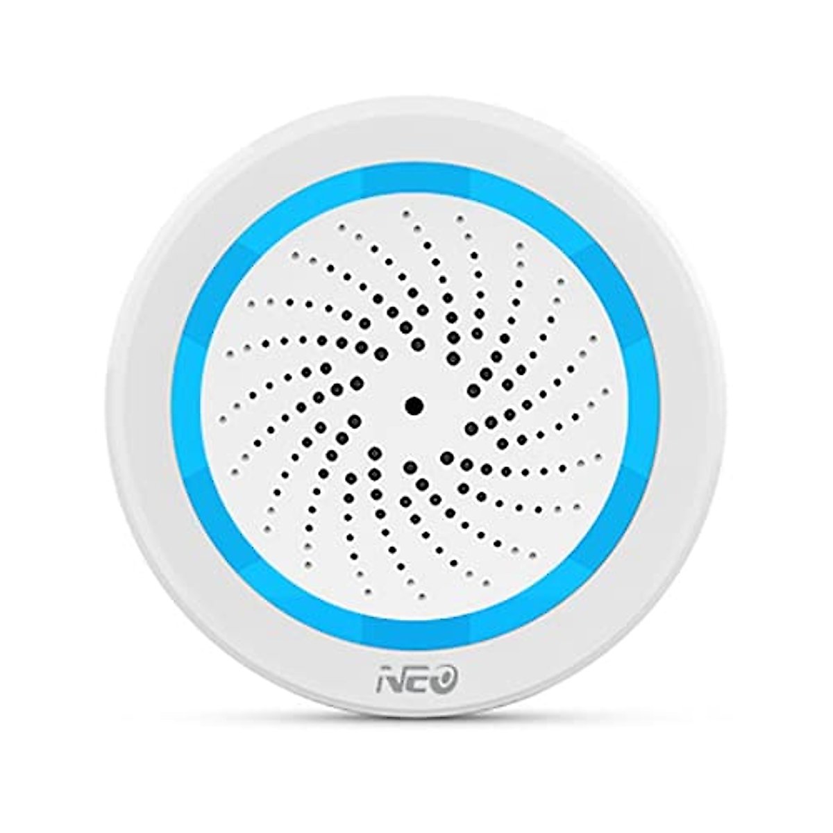 Z-Wave Plus Siren Alarm with Strobe alerts, NEO Smart Siren, Support USB Charge and with Back up Battery Works with SmartThings, Blue