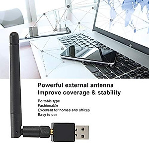USB Bluetooth Adapter for PC, Desktop, Laptop of 2000/XP/VISTA/7/8 /Linux/10/Android, 150Mbps 802.11n / g/b 2.4G Network Card