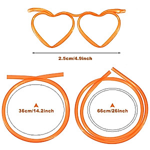 Silly Kids Fun Glasses Straws 10 sets, Crazy Fun Heart Drinking Straws for kids, Curly Round Heart Funny Straws for Children Adult, Party Competition Game Straw Novelty Plastic Straws