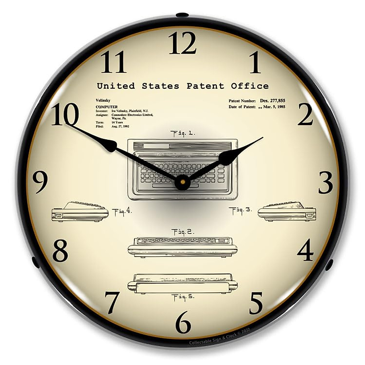 Collectable Sign and Clock Gaming Console 64 Computer 1982 4 of 29 Gaming Patents Clocks