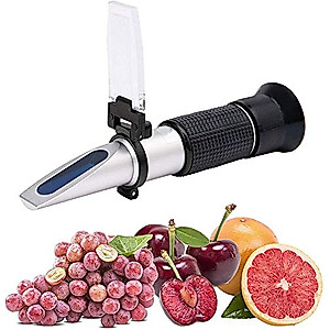 AIHG Hand Held Refractometer,Portable 0~32% Brix Meter Refractometer for Food Fruit Beverages Beer Wine Sugar Content Test