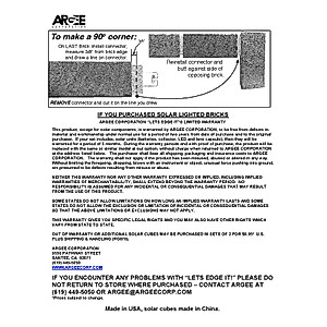 Argee RG825 Lets Edge It Decorative Plastic Brick Edging, no lights, 25 feet, Terra Cotta