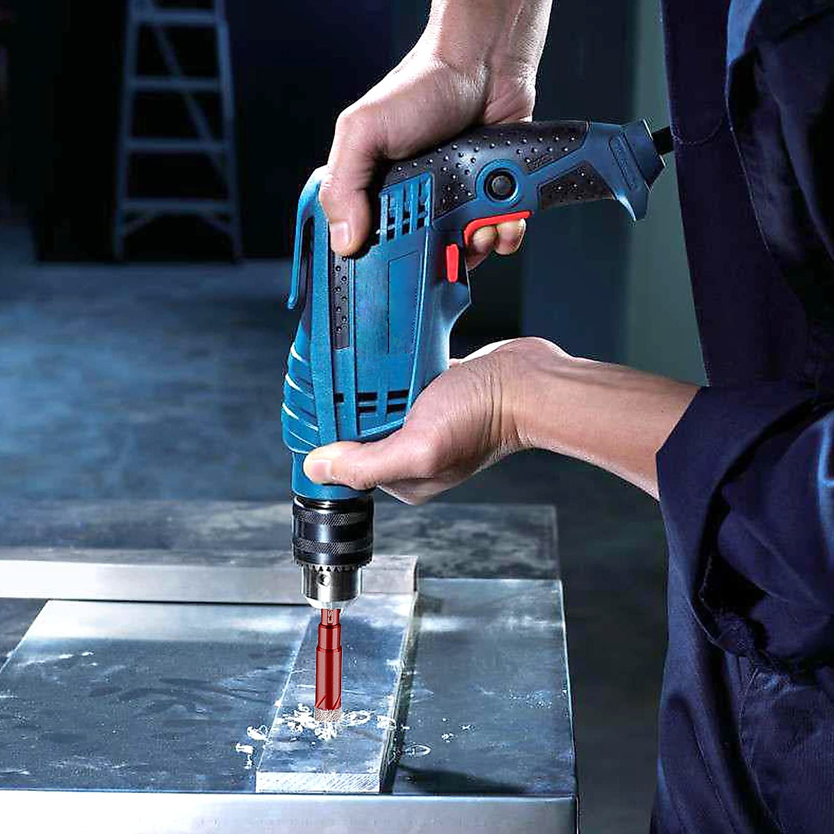 CSOOM Professional Grade Dry Diamond Drill Bit Set - 5 Pieces Shank Sizes of 1/4"*3, 5/16", 3/8", and 1/2" for Granite, Ceramic, Marble, Tile, Glass, and Hard Materials (Not for Wood)