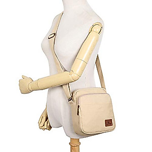 Small mini Hippie Crossbody Bag Top Zip Cotton Sling Bag Jacquard cloth Handmade Bags (off-white)