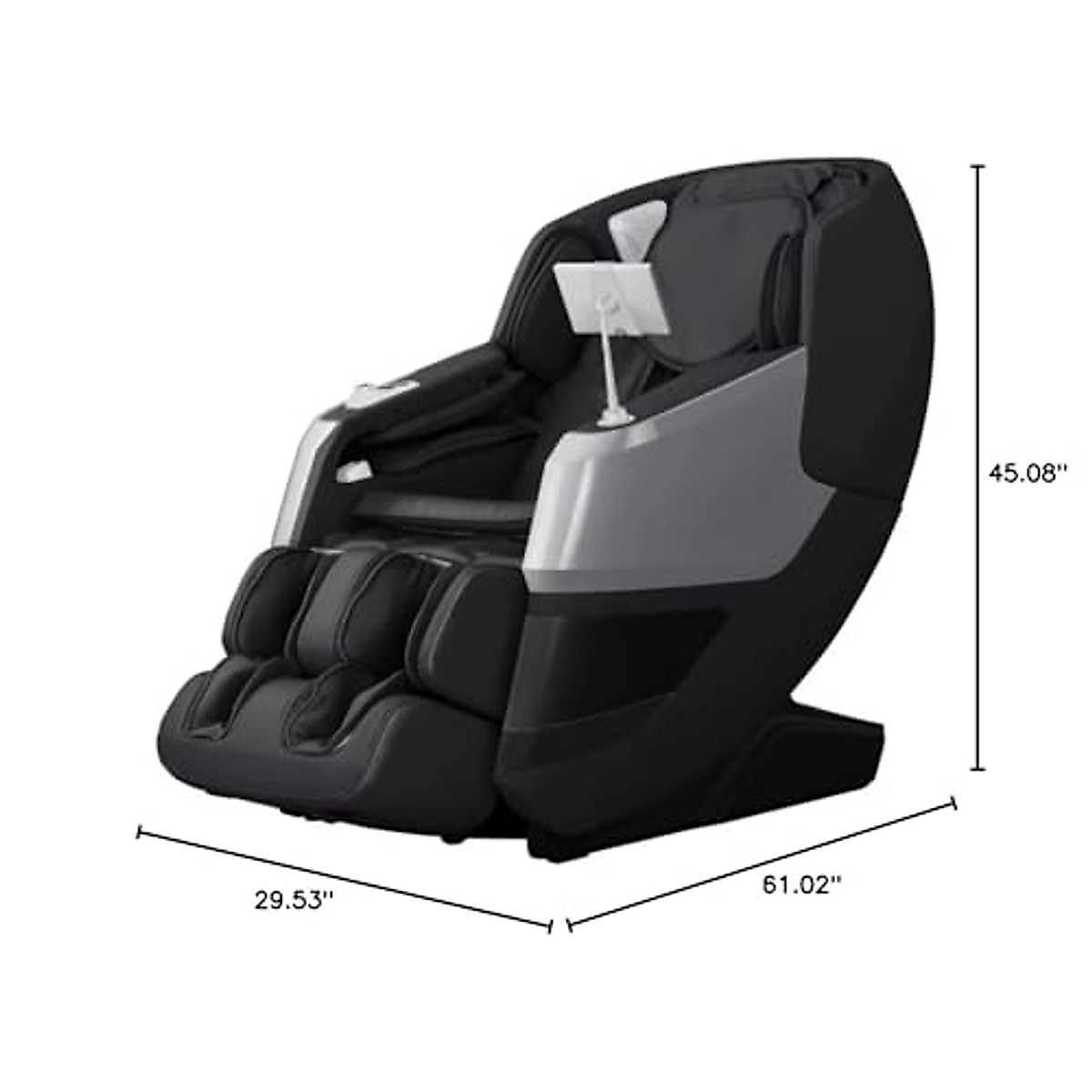 MassaMAX 2023 Massage Chair, Full Body Zero Gravity SL Track Recliner with Yoga Stretch, Voice Control, Heating, Airbags, Foot Massage (321-Black)