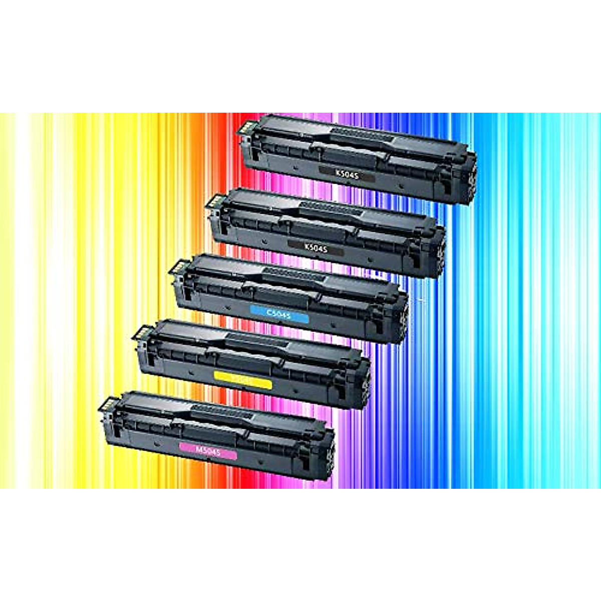 4Benefit 5 Pack Compatible Replacement 504S CLT-504S Toner Cartridge CLT504S Made for C1810W C1860FW CLP-415NW CLP-470 CLP-475 CLX-4195FN 4195FW Printer [2-Black,1-Cyan,1-Yellow,1-Magenta]