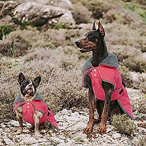 IECOii Dog Winter Clothes, Warm Dog Winter Sweater, Dog Fleece Jacket with Turtle Neck, Dog Waistcoat for Large Dogs Winter Fits for Pitbull, Border Collie, Samoyed, English Bulldogs, XL