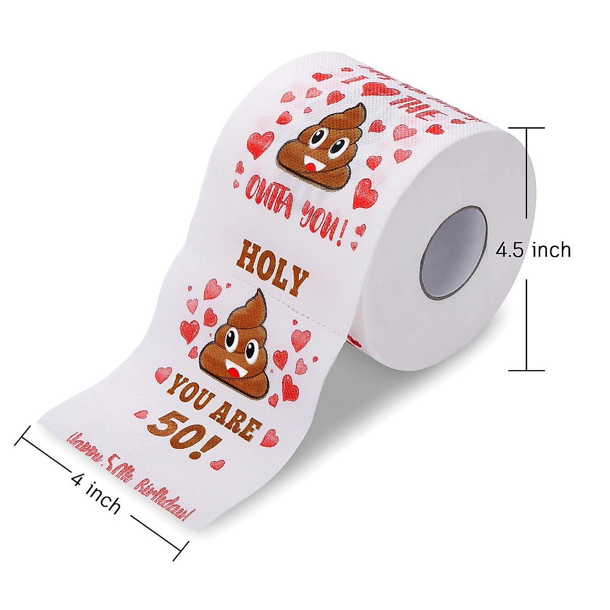 50th Birthday Gifts for Women, Men, Her, Him - Happy Prank Toilet Paper - 50th Birthday Decorations, Party Supplies Favors - 50 Years Old Funny Gag Gift Ideas, Novelty Bday Present for Friends, Family