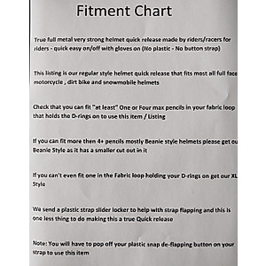 Black Metal Strongest Motorcycle Dirt Bike Helmet Quick Release Helmets Chin Strap Buckle