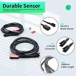 E-Bike MS-BK-2R Brake Cut Off Sensor SM/Waterproof Connector Electric Bike Cut Power Off Mechanical Hydraulic Brake Sensor for E Bike (MS-2R-SM)