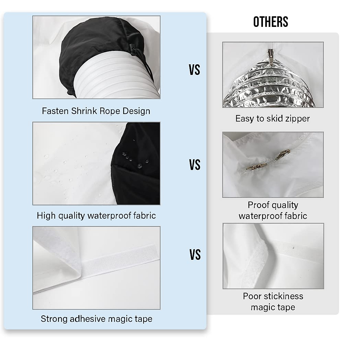 BEWAVE Portable AC Window Seal, Universal Window Seal for Portable Air Conditioner, Window Vent Kit with Shrink Rope and Adhesive Fastener for Casement Window, 118Inch/300CM