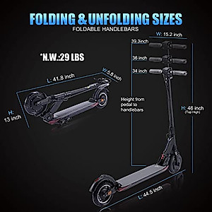 E-TWOW GT SE Electric Scooter, 31 Mile Range, 25 MPH Max Speed, 275lbs Max Load, Adjustable Handlebar Height, Lightweight(29lbs) and Foldable, Great for Commuting, UL Certified