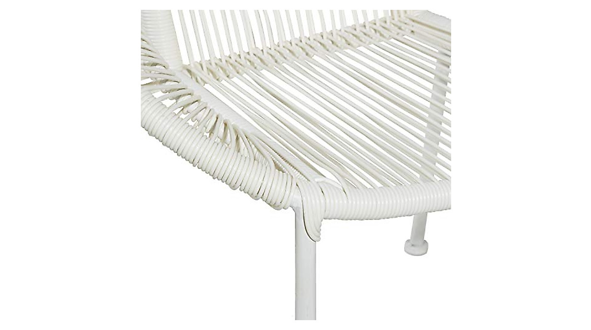 Deco 79 White Plastic Rattan Outdoor Chair - Durable & Stylish Patio ...