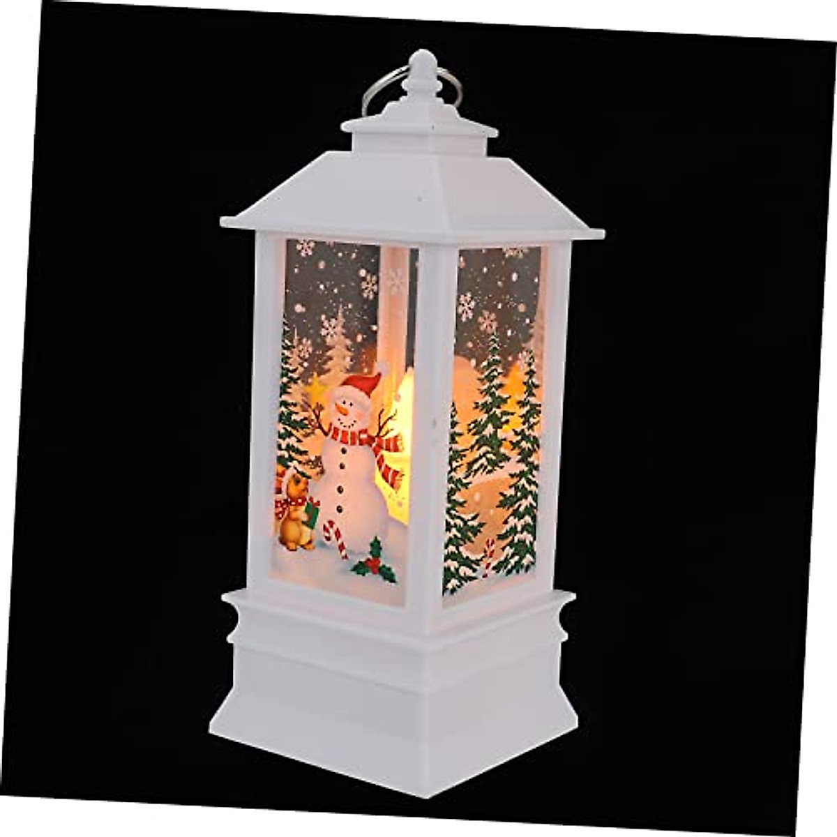 Amosfun 1PC Music Decor LED Lanterns Portable Lantern Christmas Decor Christmas Lantern Nativity Snowglobe Christmas Lamp Glitter Lanterns Musical Snow Globe Large Bedside lamp