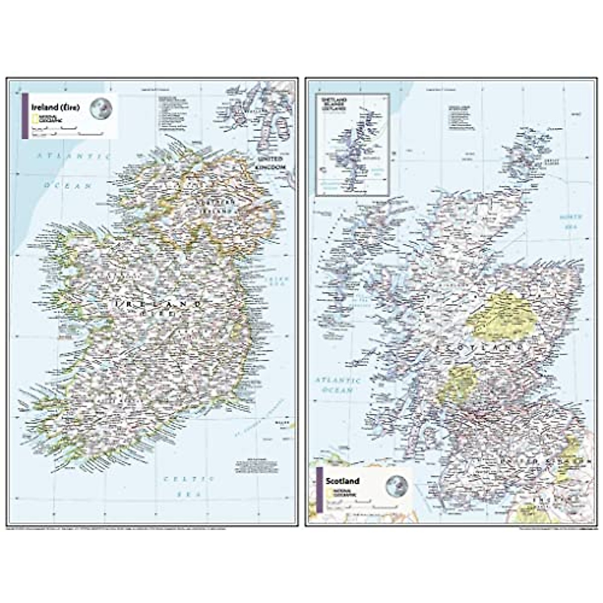 National Geographic Maps: United States Physical Wall Map - Compact - 21 x 16 inches