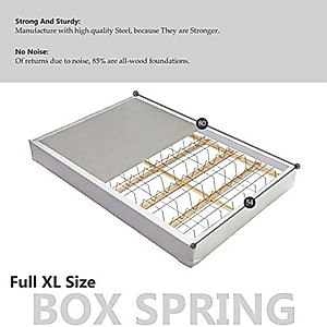 Mattress Solution Fully Assembled Orthopedic Back Support Plush Mattress and 8" Semi Flex Box Spring/Foundation Set, Tomorrow Dream Collection, Beige Color, Full XL