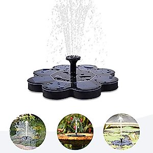 Qualife Solar Water Fountains Outdoor, Solar Powered Fountain Pump for Bird Bath,1.6W Solar Pond Fountain Pump for Garden Decor,Birdbath Pond Pool .