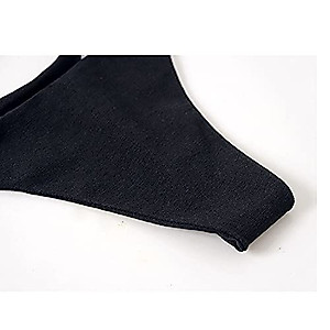 VISSAY Women's thong，T Back Low Waist panties Cotton Seamless underwear sexy G-String bikini thong(M)