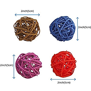 Decorative Rattan Ball, Used for Bowl Center Piece, Bird Toy, Table Decoration, 24PCS Rattan Decorative Bough Ball, Spherical Bowl Filler, vase Filler, Home Decoration