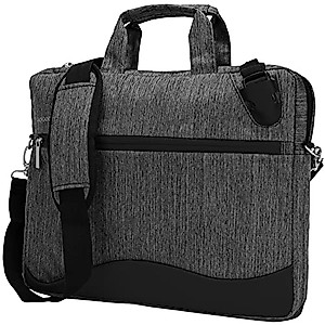 Slim Black Anti-Theft Laptop Messenger Bag 13 14-inch for Dell Alienware, ChromeBook, Latitude, Inspiron, XPS