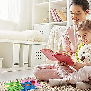 Outus 12 Pieces Multiplication Grid Slidable Education Multiplication Tables with Viewer Window for Classroom Teacher Supplies Elementary School Students and Homeschooling (Pink, Green, Blue)