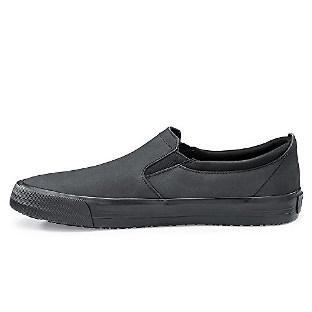 Shoes for Crews Ollie II, Mens, Women's, Unisex Slip Resistant Work Shoe Sneaker, Black Leather, Men's Size 13/Women's Size 14.5