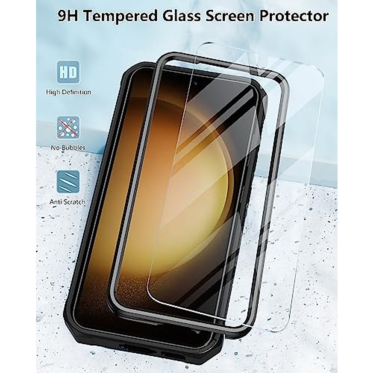 FNTCASE for Samsung Galaxy S23 Case : with Belt-Clip Holster & Kickstand Heavy Duty Rugged Shockproof Protective Phone Shell | Military Grade Protection Durable Cover for Galaxy S23 - Black