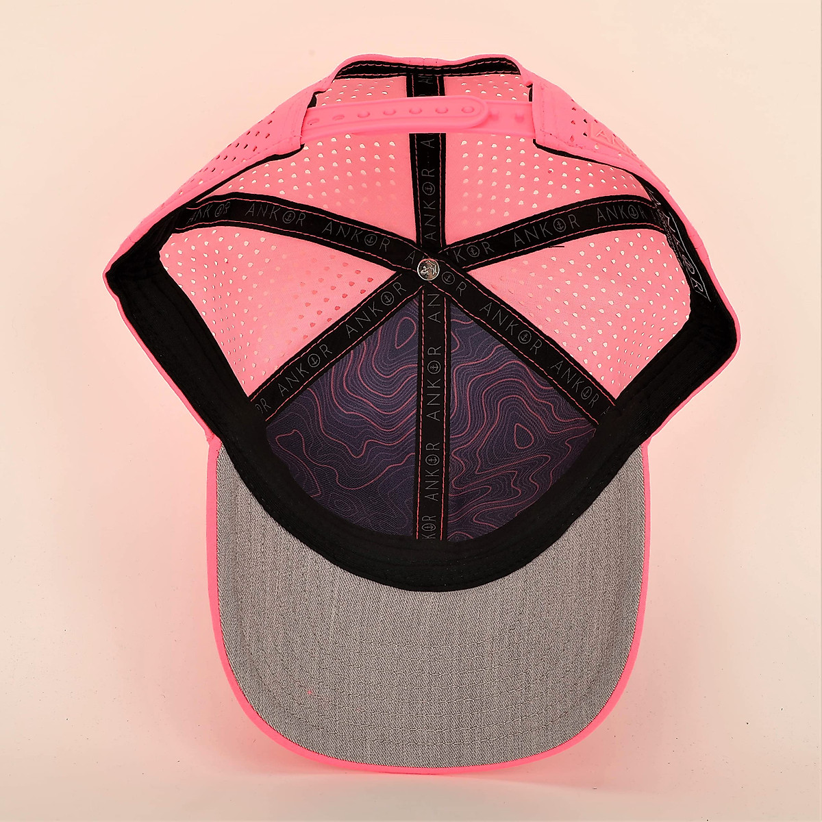 ANKOR Ultra Performance Water-Resistant UPF 50 Baseball Hat | Golf | Boat | Beach | Lake | Workout | Everyday | Men and Women (Hot Pink)