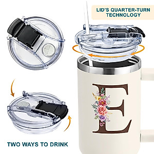 Personalized Gifts For Women - Personalized Gifts For Birthday, Christmas - Monogrammed Gifts Customized Gifts For Woman, Mom, Wife, Best Friend, Sister, Coworkers - Custom Tumbler With Handle 40oz