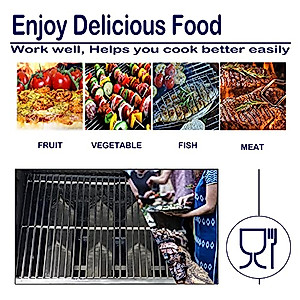 YOUFIRE Grill Parts Heat Shield Tent Stainless Steel Gas BBQ Burner Covers Replacement for Brinkmann 810-6680-S Flavorizer Bars(15.0625 x 2.3125 inch, 6-Pack Grill Accessories)