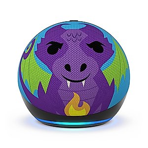 Amazon Echo Dot Kids (newest model), Designed for kids, with parental controls, Includes 1 Year of Amazon Kids+, Dragon