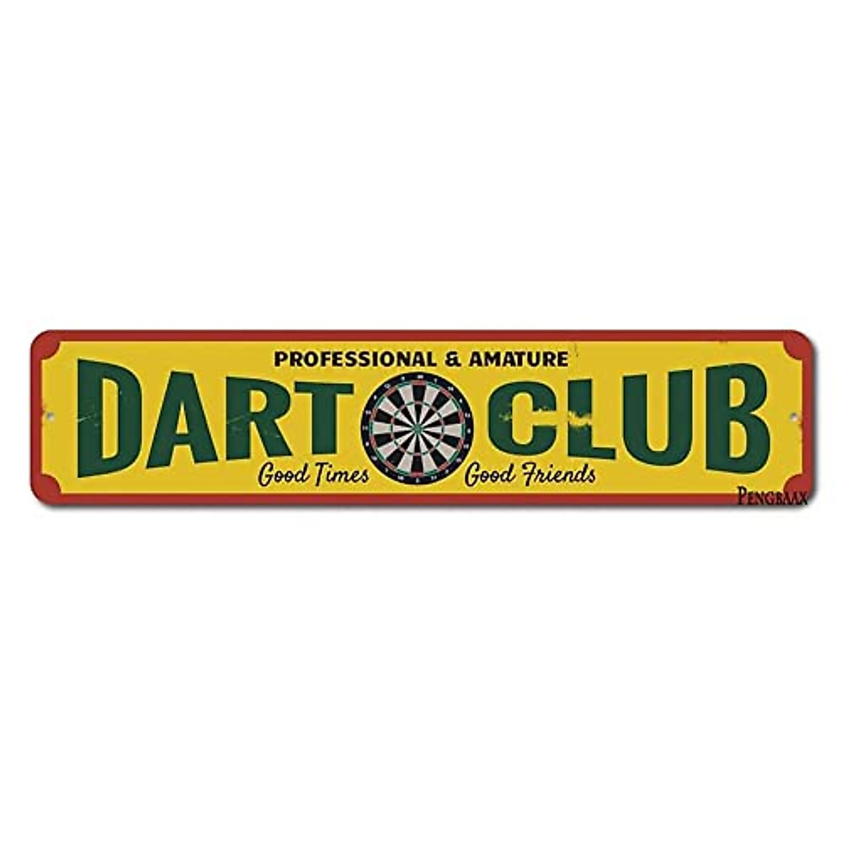 Dart Club Sign, Game Room Man Cave Decor Sign Dart Boards for Cafes Bar Pub Beer Club Wall Home Decor 4X16Inch