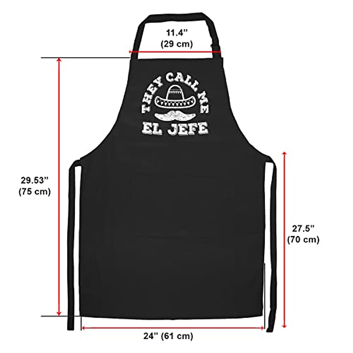 They Call Me El Jefe Cinco De Mayo Party Gift Kitchen Apron - Great Gift for Your Friend, Your Family's Member – Black