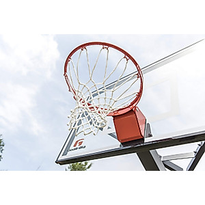 Goalrilla Basketball Hoops with Tempered Glass Basketball Goal Backboard, Black Anodized Frame, and In-ground Anchor System