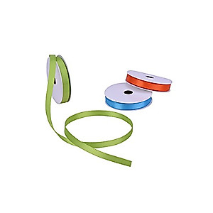 Ribest 1/4 Inch Solid Double Face Satin Ribbon Set for Gift Wrapping and Hair Bows-100 Yards (5 Yards*20 Colors)