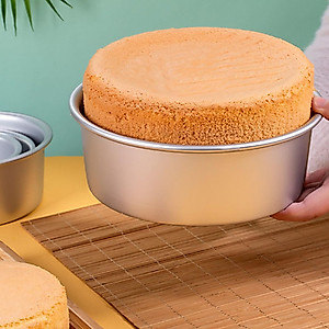 HaseM Round Cake Pan, Widely Used Nonstick Cake Pan 4 Inch Aluminum Alloy for Birthday