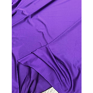 Premium Yoga Nylon Spandex Fabric - Ultra-Soft & Stretchy 4-Way Stretch Fabric by The Yard - Perfect for Activewear and Swimsuit Fabric, and More -1 Yard - 58 Inch Width (Purple)